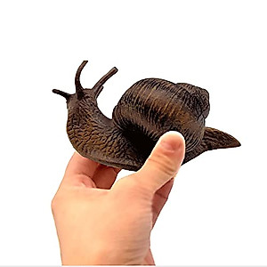 2 Pcs Snail Figurines Snail Model Miniature Snail for Fairy Garden Micro Landscape Decor