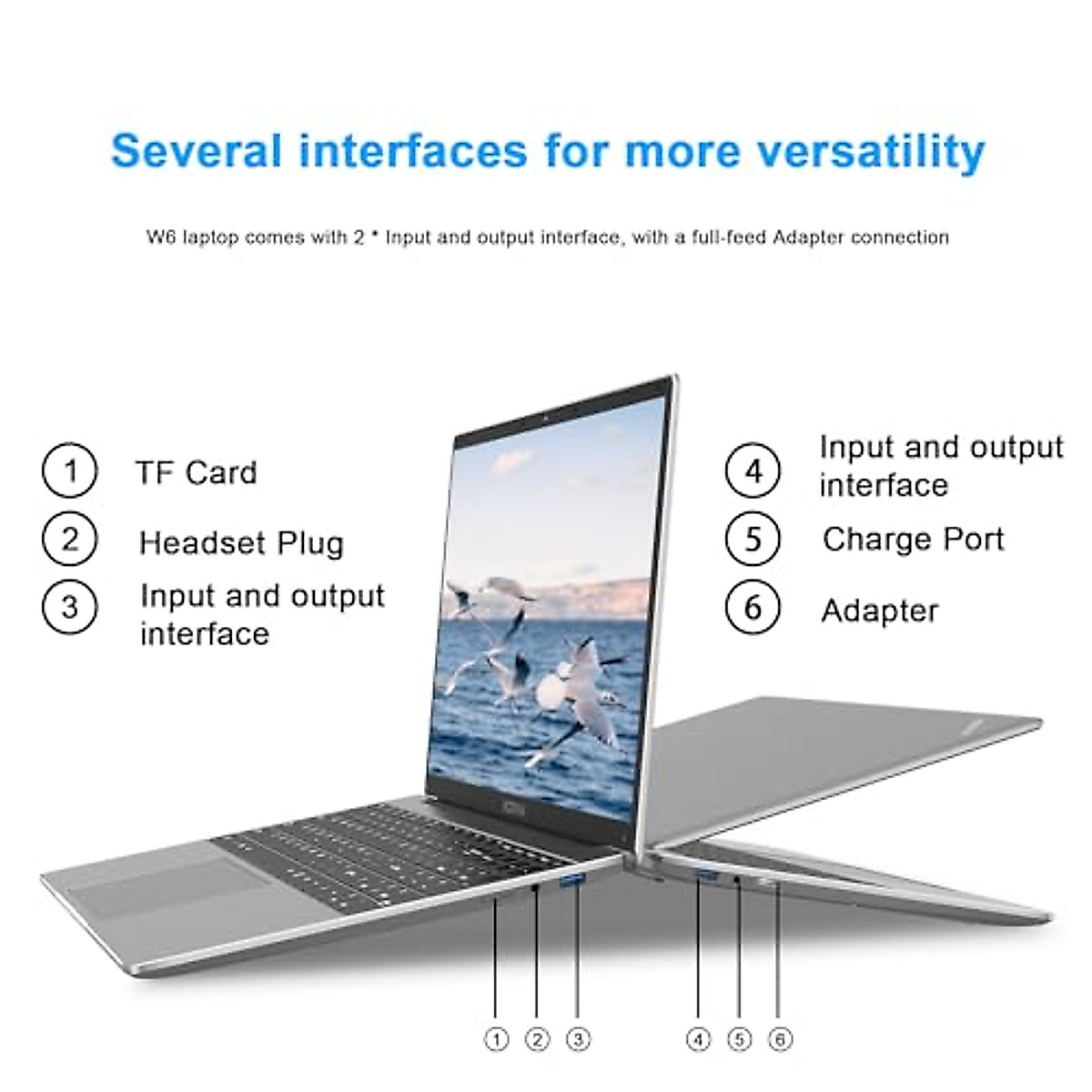 WOZIFAN 15.6 Inch Laptop Computer 6GB DDR4 256GB SSD 1920x1080 IPS Display Win 11 Laptop Celeron J4105 1.5Ghz(Up to 2.5Ghz) 4-Core Processor Notebook 2.4G+5G WiFi BT4.2 Adapter Wireless Mouse-Gray