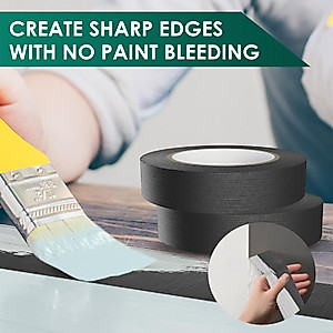 DAGONGREN Black Masking Tape 1 Inch Wide Bulk, 10 Rolls Black Painters Tape 1 Inch × 55 Yards, Multi-Surface Black Tape for Car Craft School, Pait Tape Total 550 Yards