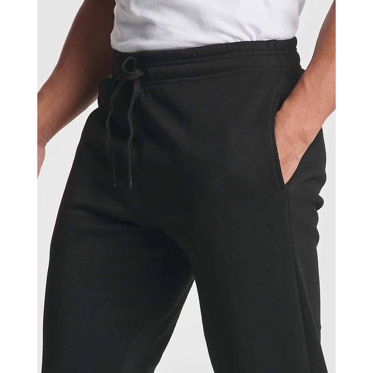 Real Essentials Men's Open Bottom Mens Sweatpant Men Tech Fleece Active Sports Sweat Sweats Athletic Training Pant Track Gym Running Casual Heavy Sweatpants Pockets Pants - Set 6, M, Pack of 3