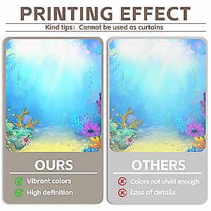 ZTHMOE 7x5ft Fabric Summer Under The Sea Photography Backdrop Little Mermaid Princess Girl Background Birthday Party Ocean Baby Shower Decorations Photo Banner Props