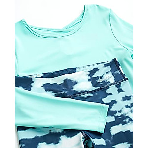 Eddie Bauer Girls' Active Legging Set - Athletic Moisture Wicking Leggings and Lightweight Performance Top for Girls (XS-XL), Size Medium, Aqua
