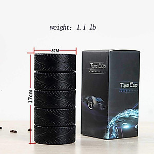 Tire Coffee Tea Cup Stainless Steel Interior Durable Cup Personalized Tire Styling Coffee mug / Tea cup，Designed for Car Lovers，Stainless Steel Inner Tube，11oz Coffee Thermos for Men