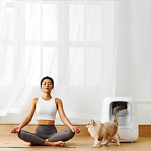 TOMYEUS Cat Box Cat Tower Smart Cat Toilet Closed Oversized Fully Automatic Electric Cat Litter Box Automatic Shovel Cat Litter Tray with High Sides Cat Furniture