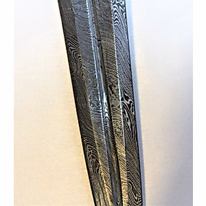 HANDMADE DAMASCUS STEEL HUNTING DAGGER KNIFE REAL BONE HANDLE WITH LEATHER SHEATH