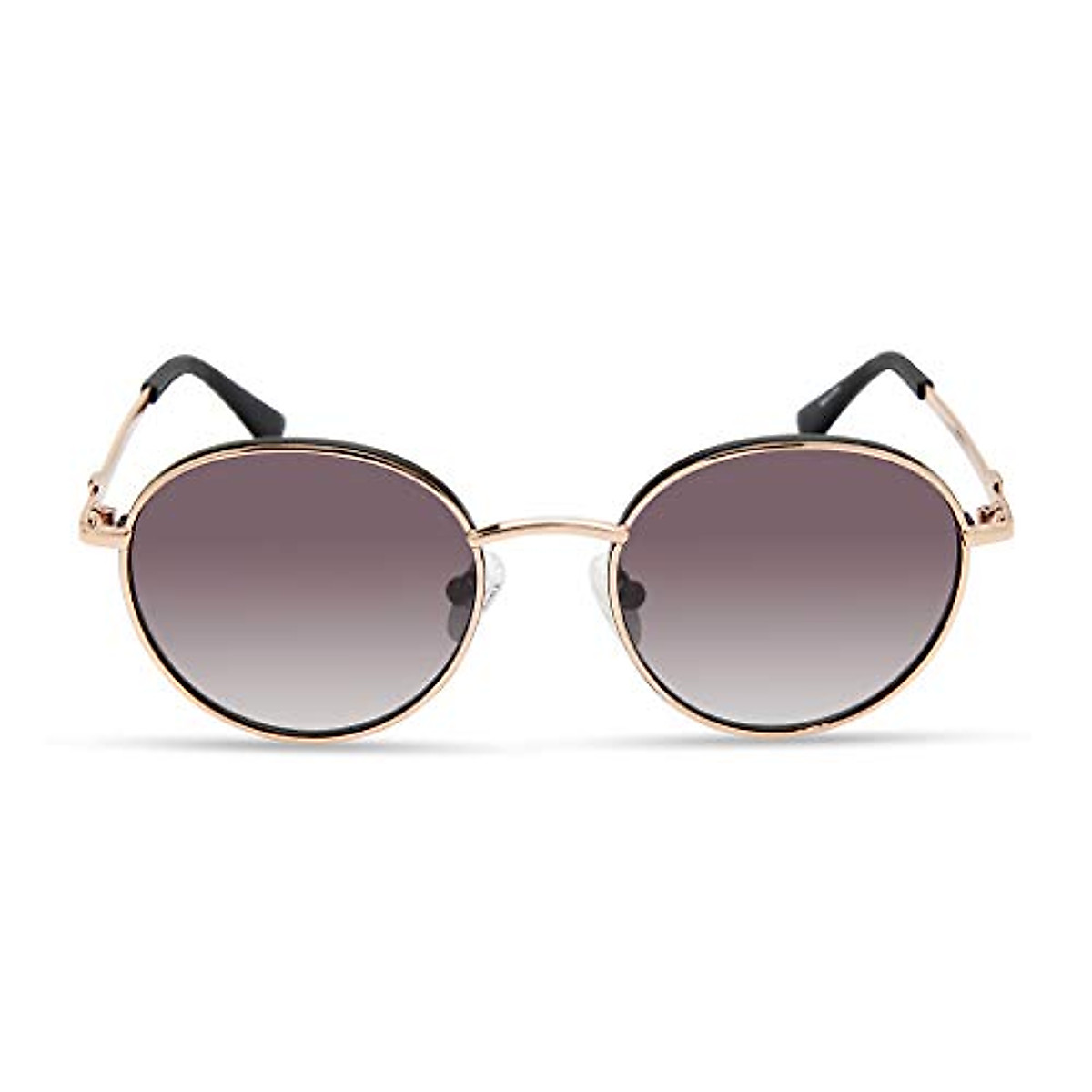GUESS womens Classic Round Sunglasses Sunglasses, Gold/Smoke Mirror, 51mm US