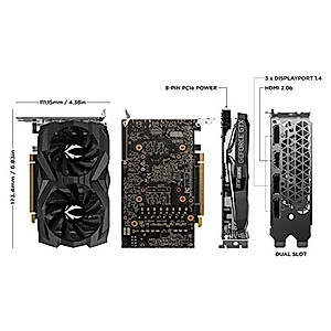 ZOTAC GeForce GTX 1660 Super 6GB GDDR6 192-bit Gaming Graphics Card, Super Compact, ZT-T16620F-10L