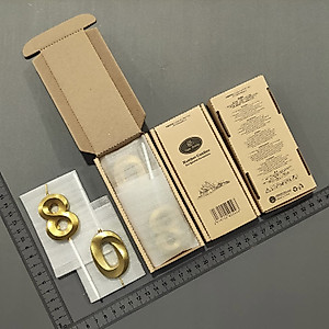 80th Birthday Candles Numbers for Cakes Candle Happy Eightieth Birthday 3D Designed Wedding Anniversary Party Cake Topper Decorations (80, Gold)