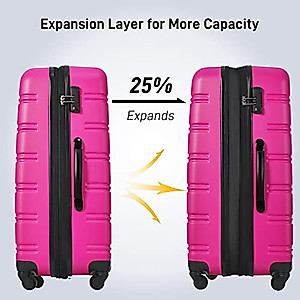 Merax Luggage sets of 3 Piece Carry on Luggage Airline Approved,Hard Case Luggage Expandable Checked Luggage Suitcase Set with Wheels