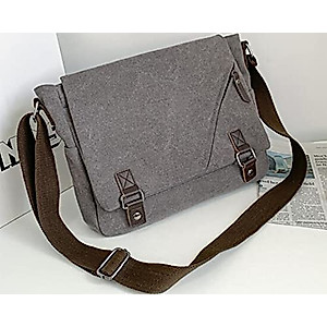 Vintage Canvas Satchel Messenger Bag for Men Women，Canvas Messenger Bag crossbody Shoulder Bag Chest Bag Travel Carry Bag