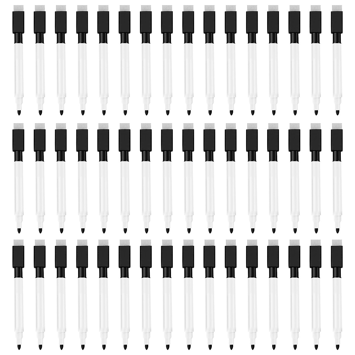 IHPUKIDI Magnetic Dry Erase Markers Fine Point Tip, 48-Pack Whiteboard Markers Dry Erase Marker with Eraser Cap, Low Odor Whiteboard Markers, Thin Dry Erase Markers for Kids Teachers