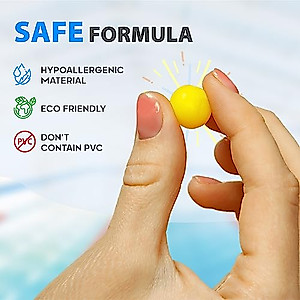 PQ Soft Silicone Ear Plugs - 20 Waterproof Earplugs for Swimming and Sleeping Kids, Swim Ear Plugs for Adults Small Ears, Noise Reduction Ear Protection, Sound Blocking Level 32 Db (20 Pillows) Yellow