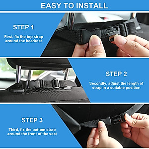 BUG HULL Kick Mats, Car Seat Protector Back Seat Protector for Kids, Sag Proof, Waterproof, Car Back Seat Cover Protect from Dirt, Mud, Scratches, Premium Oxford Fabric Car Kick Mats Fits Most Cars