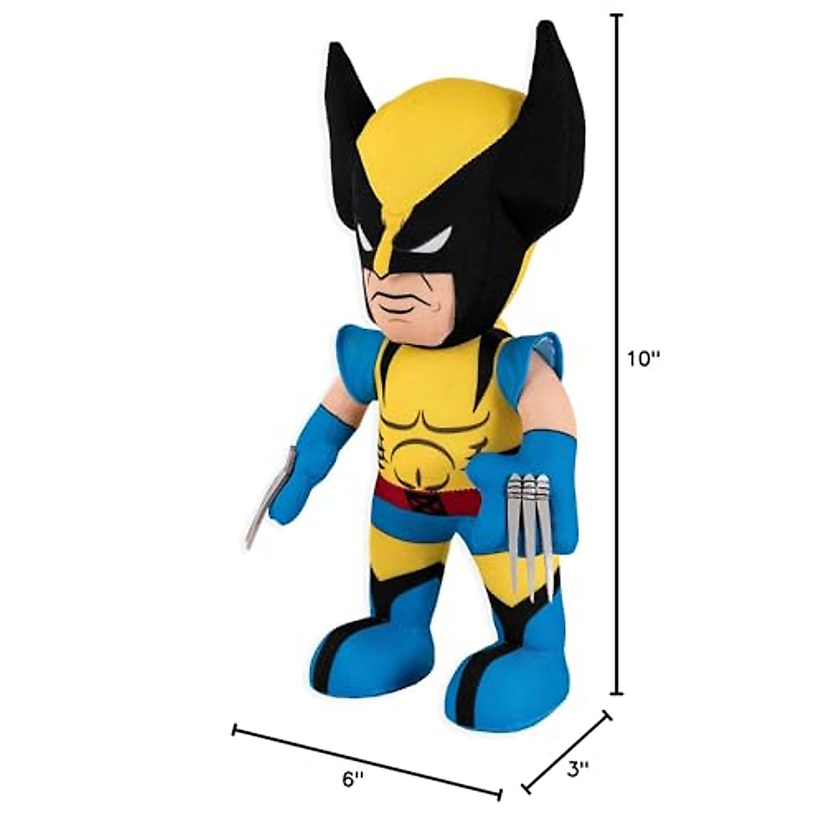 Bleacher Creatures Marvel Wolverine 10" Plush Figure - A Superhero for Play and Display