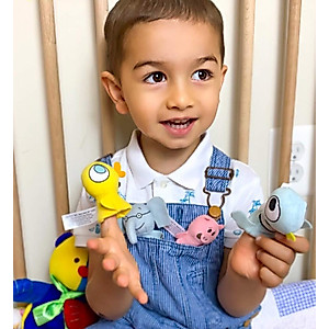 YOTTOY Mo Willems Collection | The Pigeon & Duckling Set of 2 Finger Puppets in Package