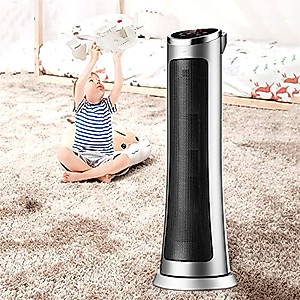 Outdoor Garden Heater Space Heater for Indoor Use, Portable Ceramic Tower Heater with Remote, Oscillation, Digital Display, Tip-Over & Overheating Protection, 12H Timer Patio Heate