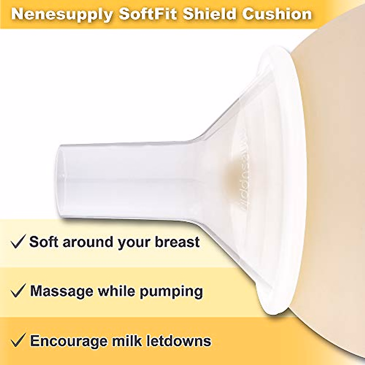 Nenesupply 19mm Soft Flange Compatible with Medela Breast Pump Parts Replace 19mm Flange for Medela Accessories Compatible with Pump in Style Parts Symphony Swing Harmony Pump and Personalfit Flex