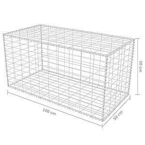 Gabion Basket,Garden Fence Border,Portable Fence,Privacy Fence,Fencing for Yard,Private Fence,Garden Fence for Dogs,for Deck,Patio,Backyard,Outdoor Pool,Porch,Galvanised Steel 39.4"x19.7"x19.7"