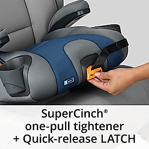 Chicco KidFit® Adapt Plus 2-in-1 Belt-Positioning Booster Car Seat, Backless and High Back Booster Seat, for Children Aged 4 Years and up and 40-100 lbs. | Ember/Black