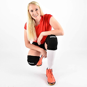 VolleyCountry Volleyball Knee Pads (Black, Large)