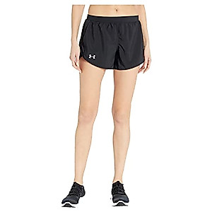 Under Armour Womens Fly By 2.0 Running Shorts , Black (001)/Black , X-Large