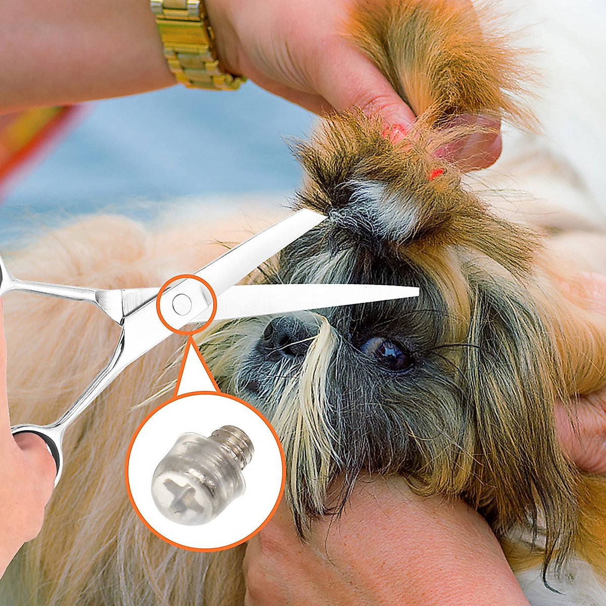 Balacoo 10pcs Hair Scissors Rubber Silencer Rubber Muffler Hair Scissor Silencer Accessories Styling Tools Barber Salon Replacement 2. 5MM Random Color