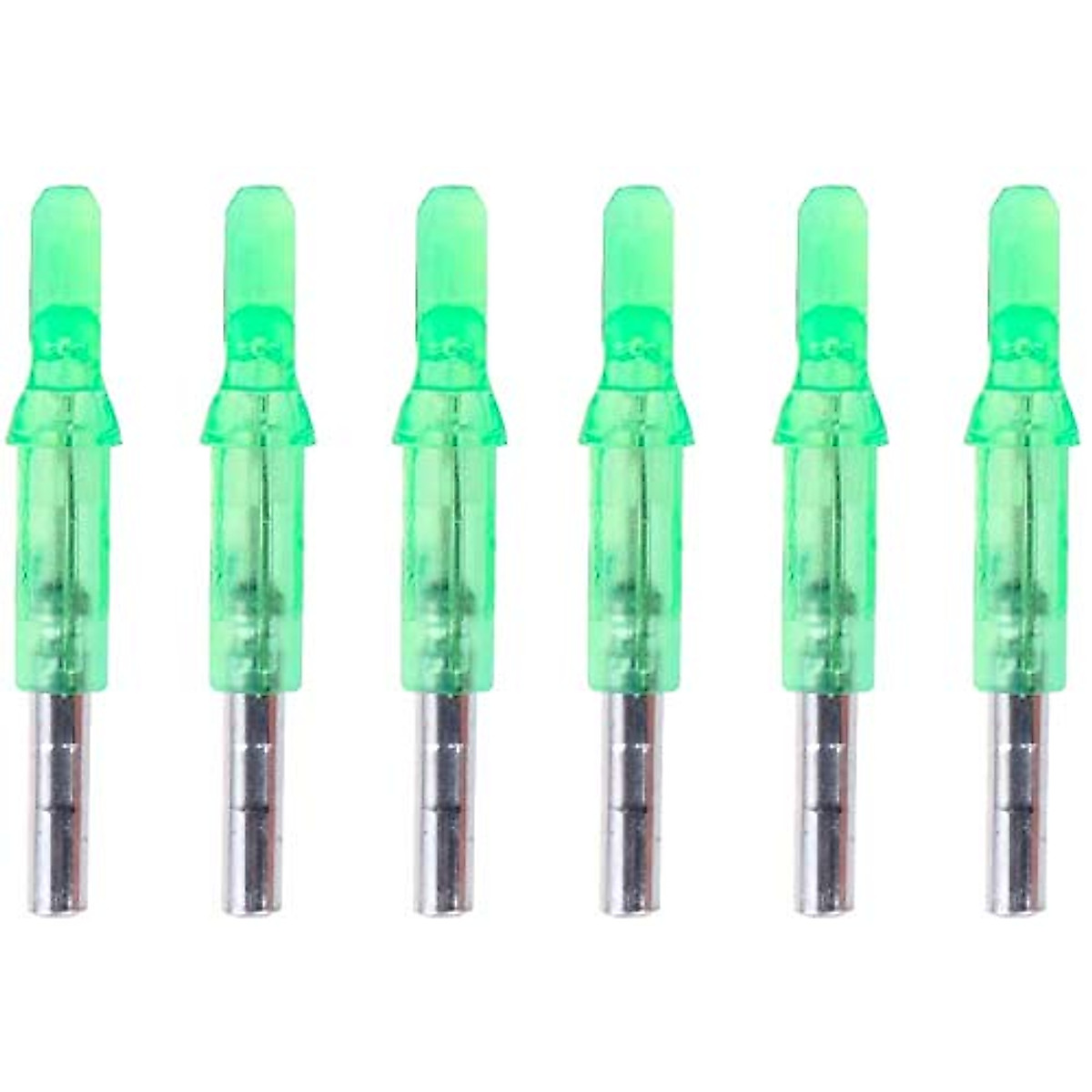 SGerste Lighted Archery LED Arrow Nocks Hunting Internal Arrow Nocks Nocks Tails Fit 6.2mm Arrow Shaft 6pcs
