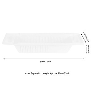 Bathtub Shelf, Retractable MultiFunctional Bathtub Caddy Tray, AntiRust for Bathtub Shampoo