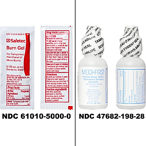MFASCO Class B Restaurant First Aid Kit - OSHA Compliant - Emergency Plastic Box - Rubber Sealed - Includes Blue Bandages and Burn Care Supplies - Essentials for Work or Restaurant - 139 Pieces