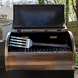 GrillGrate 13.75" GrillGrate Set of 3 (Interlocking) + Grilling Tool - Premium Replacement Grilling Grates for The Traeger Tailgater, Traeger Junior 20, Masterbuilt 560, and Any Grill 13.75" Deep