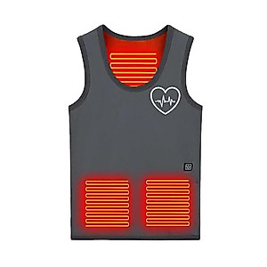 ysgfhgjw Overstock Items Clearance All Prime Heated Vest For Men Women Lightweight Warm Jacket Winter Slim Fit Coat Waterproof Vest (Not Included Battery) Gray Xl