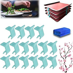 Baking Sheet Stacking Clips, Baking Sheet Stackers, Baking Tray Stackers, Sheet Pan Stackers, Cookie Tray Stacker Clips, Baking Sheet Stackers Cookie Sheet Pan/Dividers Separators (Blue-16pcs)