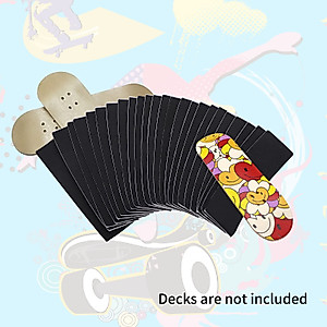 JINHUALU 12pcs Fingerboard Foam Grip Tape,110mm*38mm Black Non Slip Wooden Fingerboard Foam Grip Tape tech Deck Grip Tape for Fingerboards (12pcs)