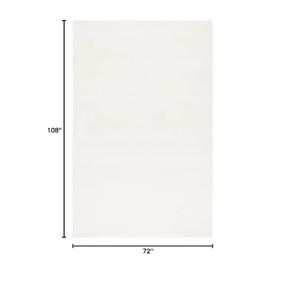 SAFAVIEH Fifth Avenue Collection Area Rug - 6' x 9', Ivory, Handmade Modern Solid Wool, Ideal for High Traffic Areas in Living Room, Bedroom (FTV128A)