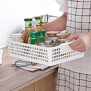 Utiao Plastic Baskets for Organizing Files, Paper, Letter, 6 Packs(Black, White, Grey)