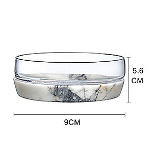 KOWMcp Dinner Plates Plate Transparent Glass Salad Plate Dessert Plate Snack Plate Crystal Glass Plate (Size : Large)