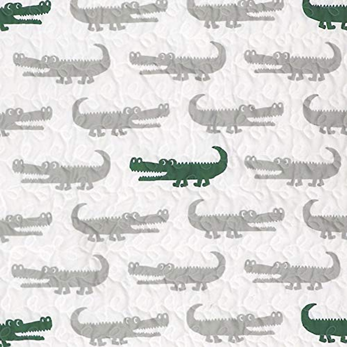 Lush Decor Lush Décor Alligator Sherpa Throw, 60" x 50", Gray/Green