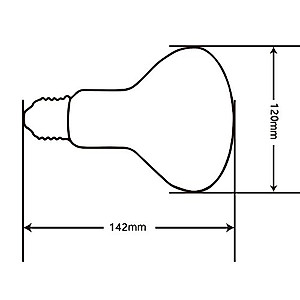 LUCKY HERP Reptile UVA UVB Mercury Vapor Bulb Lamp,Screw Thread,PAR38,160 Watt,Coated