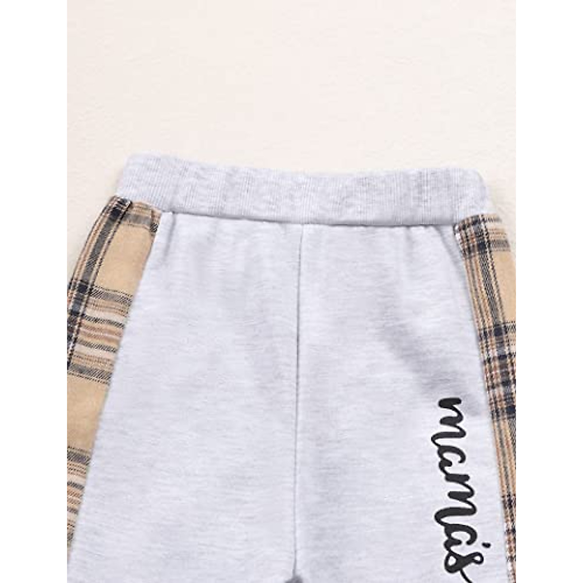 Yoxindax Toddler Baby Boy Clothes Outfits Plaid Bear Long Sleeve Hoodie Sweatshirt Patchwork Pants Spring Clothes for Boys(2-3t)