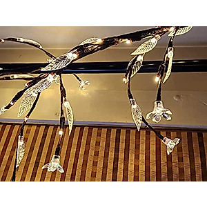 Bedroom Vine Lights with Remote Control - Christmas Decoration 9FT 160 LEDs Flexible Willow Vine Lights for Bedroom Home Wall Window Living Room Corner Corridor Decor (1 PCS)