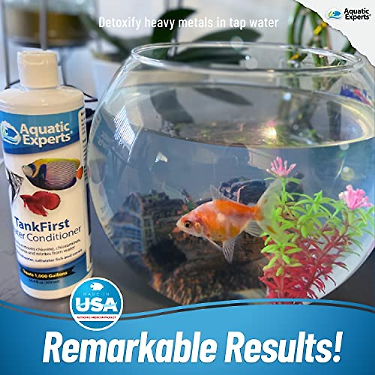 TankFirst Complete Aquarium Water Conditioner - Fish Water Conditioner, Instant Dechlorinator for Fish Tank, Water Conditioner for Freshwater Aquarium, Saltwater and Reef (TankFirst Regular, 500 ml)