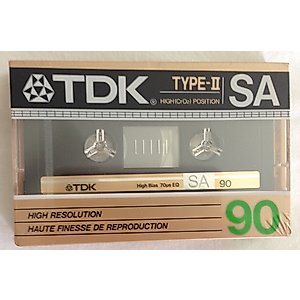 Vintage Rare TDK Type II SA90 High Resolution High CrO2 Position 90 Minute Cassette