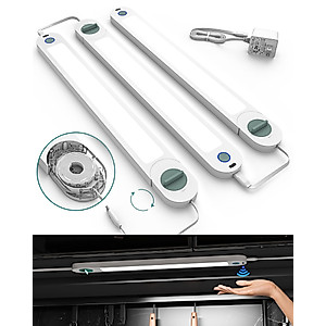 Under Counter Lights for Kitchen, Motion Sensor Lights Plug in, Hand Wave Activated Under Cabinet Light with Retractable Cable, 6000K White Dimmable Wired Closet Lights 3 Pack