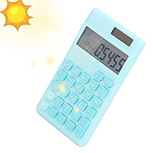 Candy Coloured Calculator with 8 Digit LCD Display, Large Keys Designed for Fast Response, Hand Held Pocket Calculator for Business, Office, Home, Basic Budget, School (Peacock Blue)