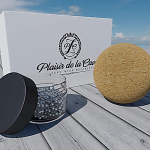 Plaisir de la Cave Wine Decanter Cork Stopper & Stainless Steel Cleaning Beads Accessories