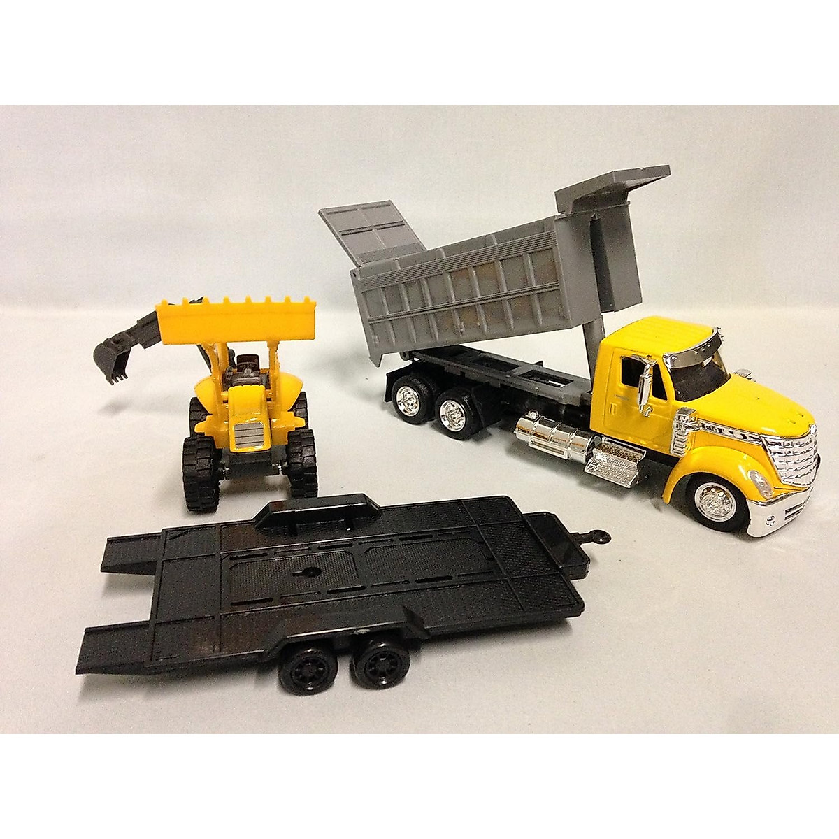 New Ray International Lonestar, Dump Truck w/Wheel Loader 1:43 Scale 18" DIECAST Toy #16633 Yellow