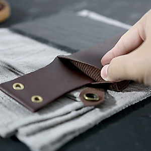 XYJ 5pcs/set Universal Chef Knife Sheath Leather Knives Sleeves For Cooking Kitchen Knife Blade Guards Protection Case Vegetable Chopping Knives Cover (For 6.5‘’ Cooking Knife)