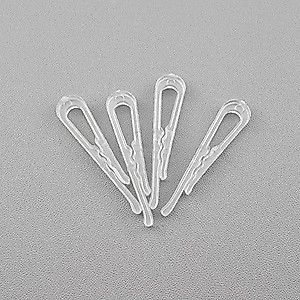 Hao Pro 38mm Length Clear Plastic Alligator Clip Easy Storage Securely Clip Prevent Damage Fabric Flexible Material U Shape Transparent Garment Clips 170 Pieces for Folding Ties Socks Pants Shirts