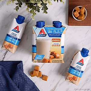 Atkins Atkins Energy Shake Creamy Caramel, 4 Count (Pack of 3)