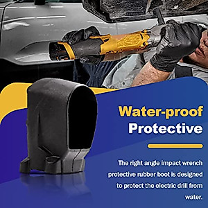 gtpartes NEW Right Angle Impact Wrench Protective Rubber Boot Compatible with Milwaukee 49-16-2564 M12